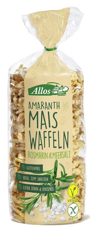 Allos Amarant maiswafels rozemarijn (100 gram)